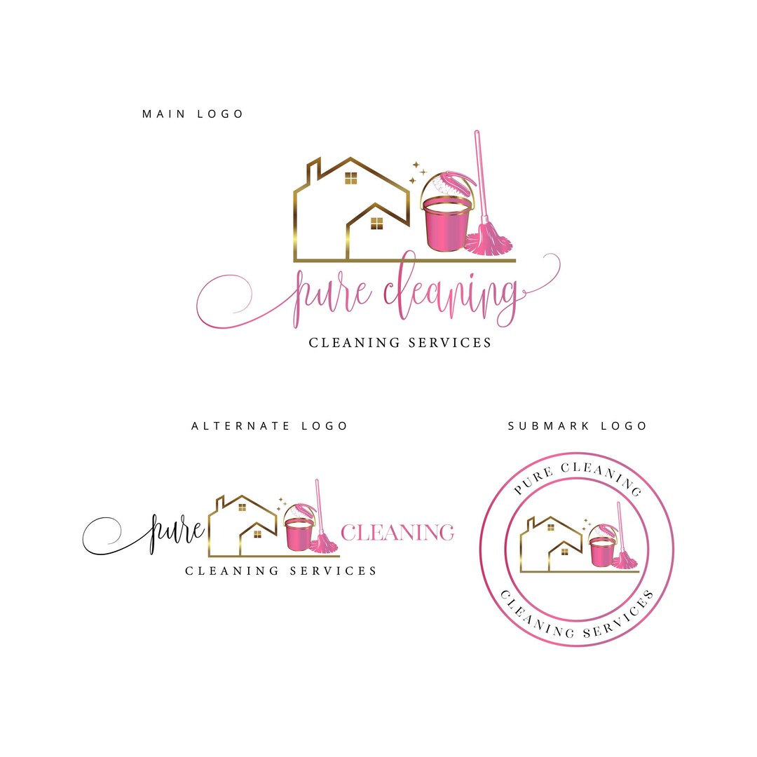 Modern Cleaning Logo, Housekeeping Cleaning Logo, Mop Cleaning Logo ...