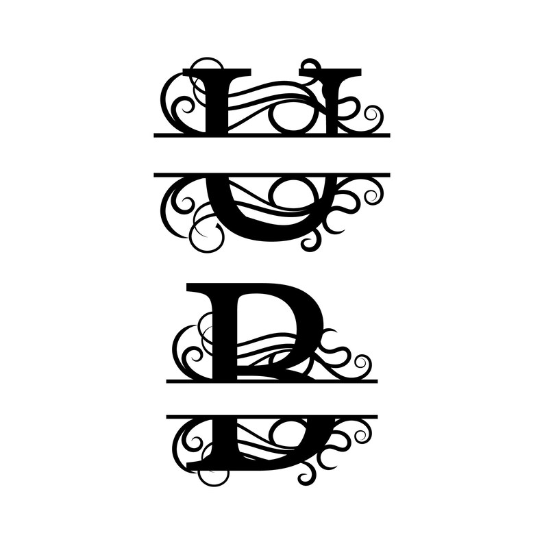 Split Monogram Svg, Split Letter Svg, Alphabet Svg, Regal Initial Svg ...