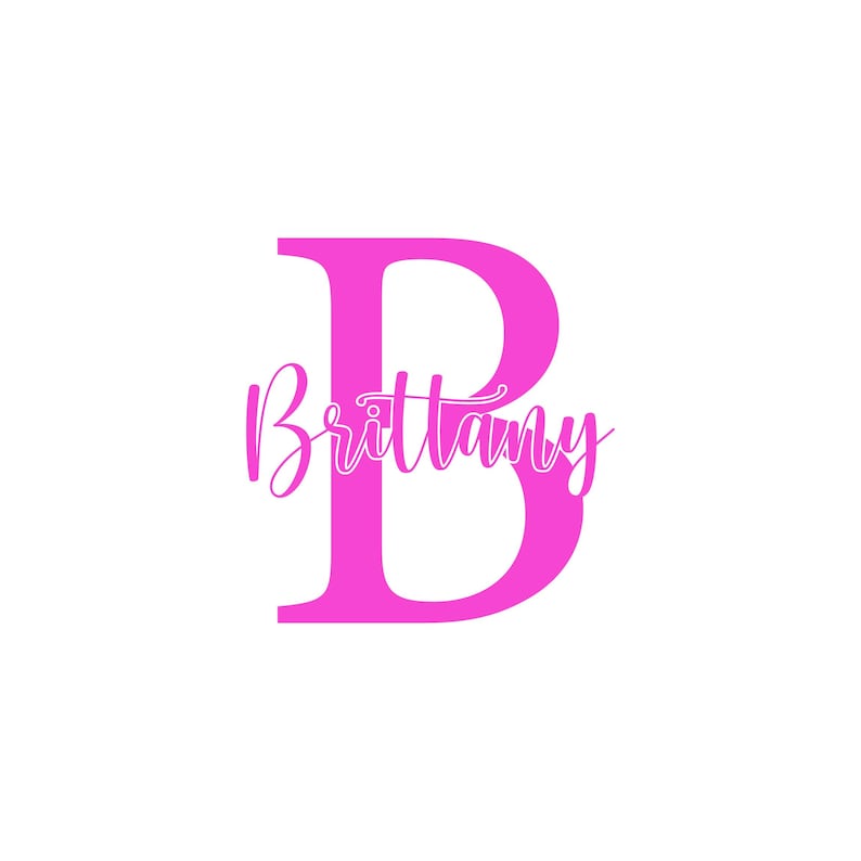 Custom SVG Initial Name, Split Monogram Png, Personalised Cricut Cut ...