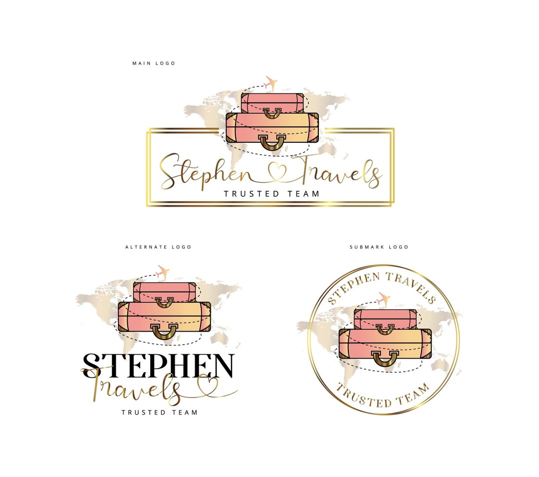 Premade Travel Business Logo, Tour Logo Design, World Map Logo ...