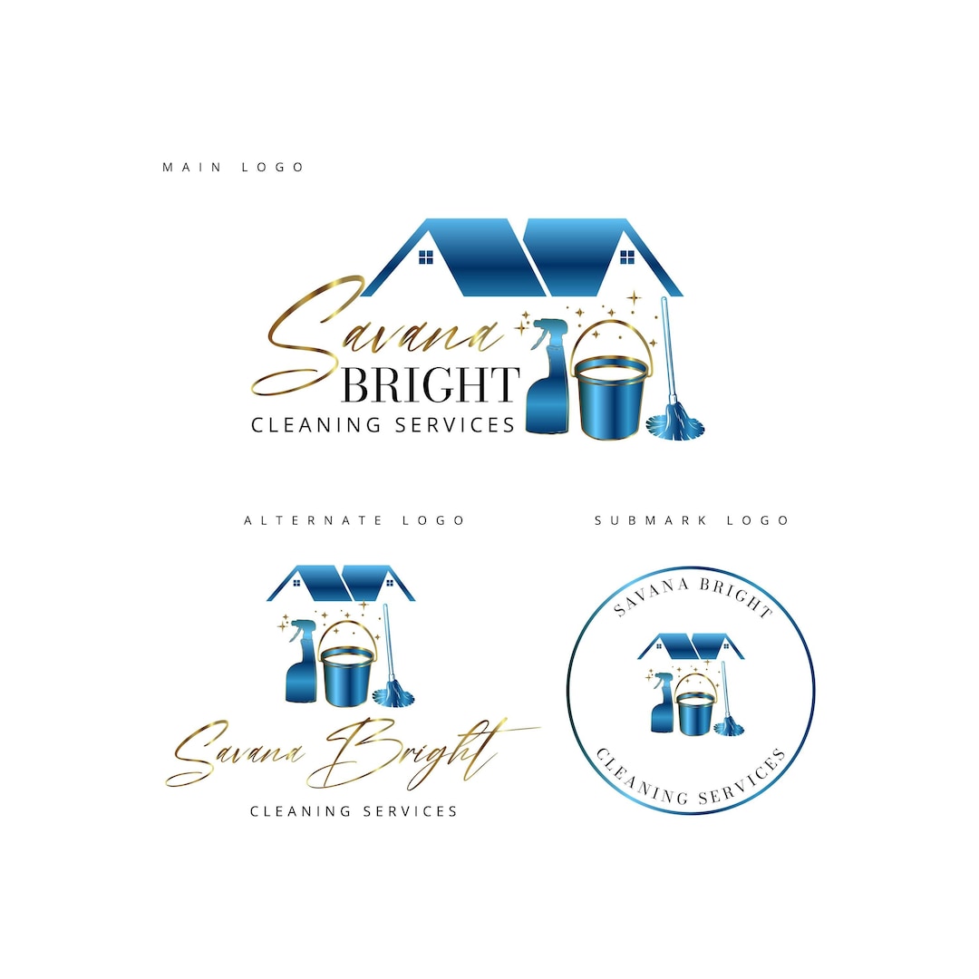 Premade Cleaning Service Logo Design, Housekeeper Logo - Etsy