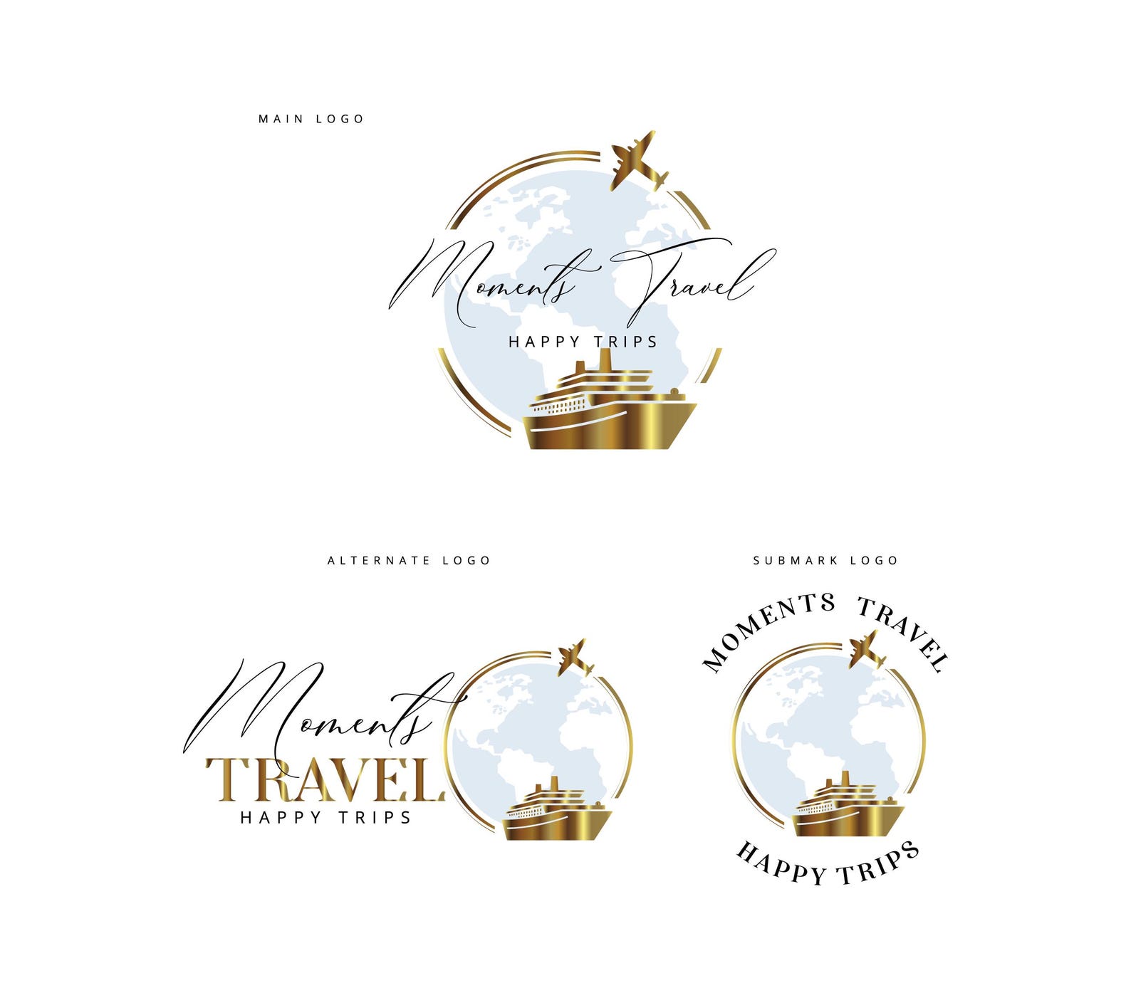 Globe Travel Logo, Travel Agent Logo, Logo Design, Travel Agency Logo ...