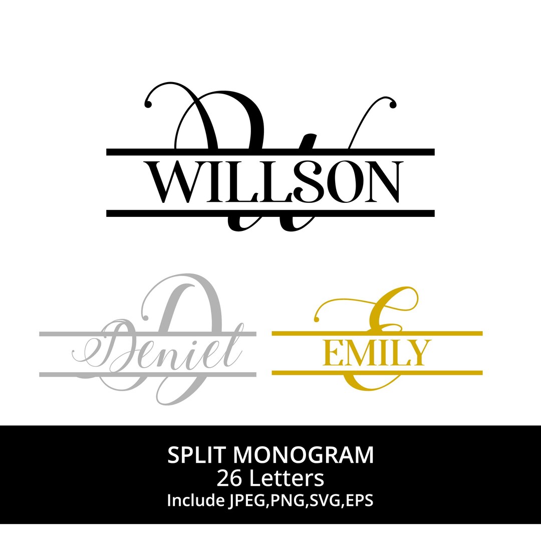 Monogram SVG/EPS/PNG, Script Alphabet Svg, Instant Download, Cut File ...