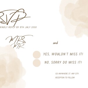 Simple and Elegant Wedding Invitation Template. Wedding Invitation and ...