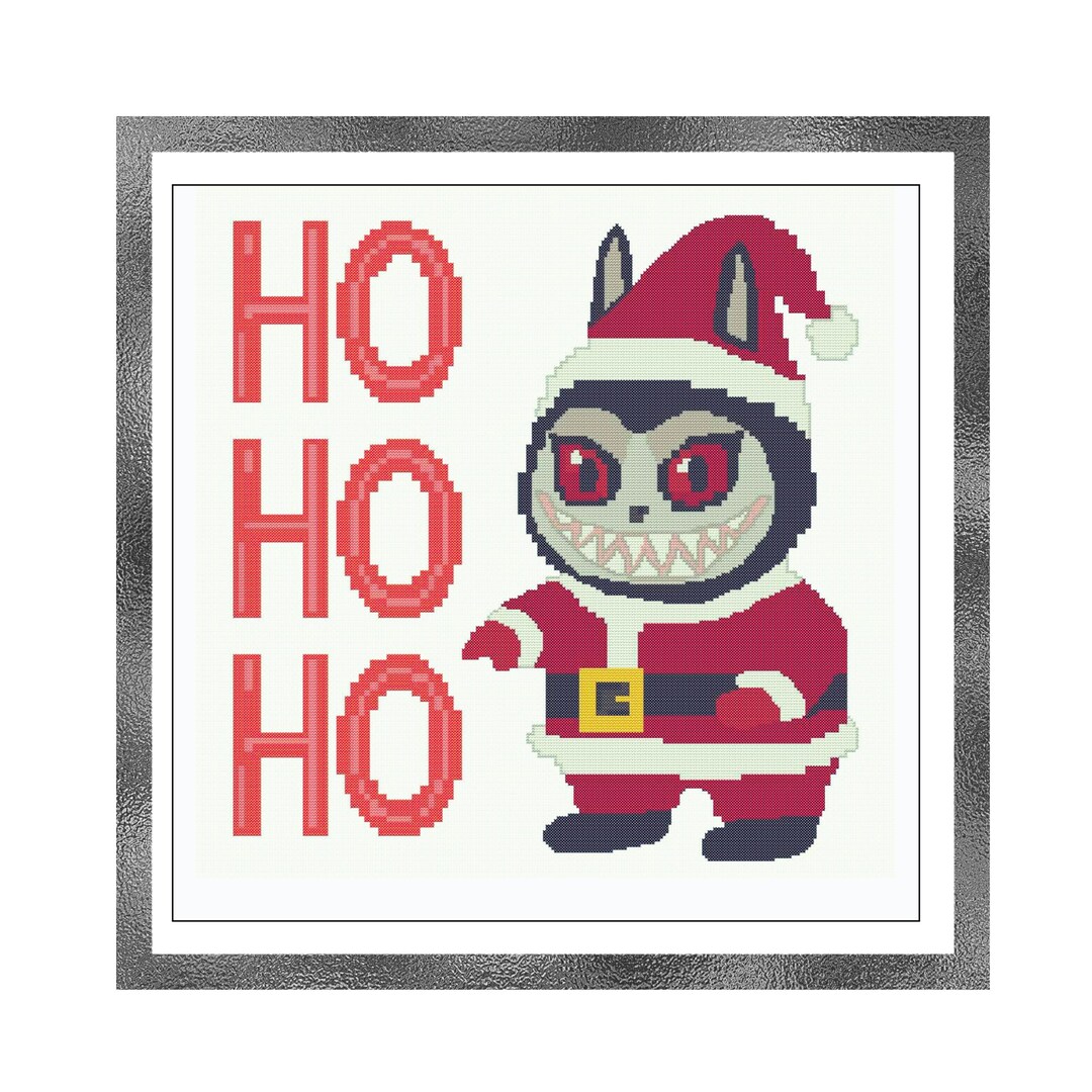 Cross Stitch Pattern. Christmas Labubu. DIY Holiday Embroidery, Xmas ...