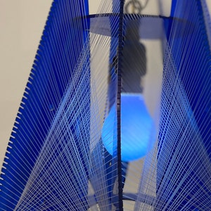 Rare SWAG Hanging Lucite String Art Lamp by PAUL SECON for Sompex Mid ...