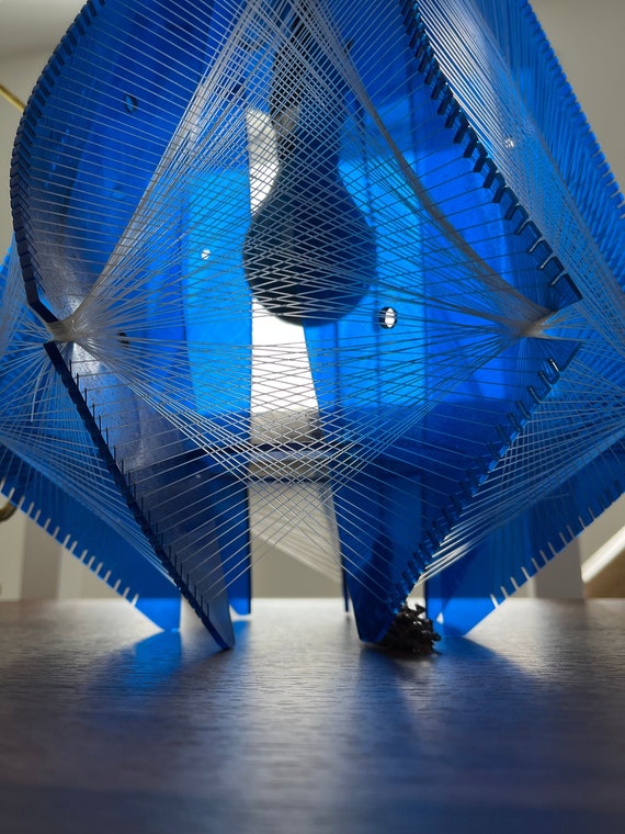 Rare SWAG Hanging Lucite String Art Lamp by PAUL SECON for - Etsy