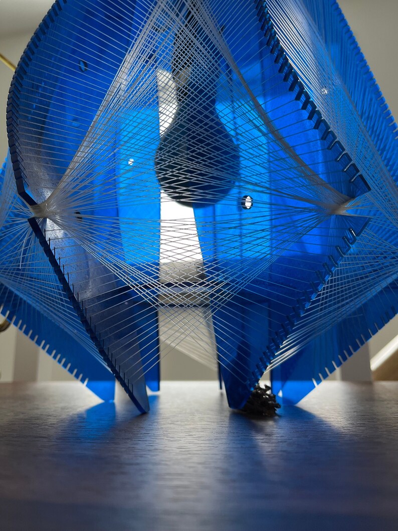 Rare SWAG Hanging Lucite String Art Lamp by PAUL SECON for Sompex Mid ...