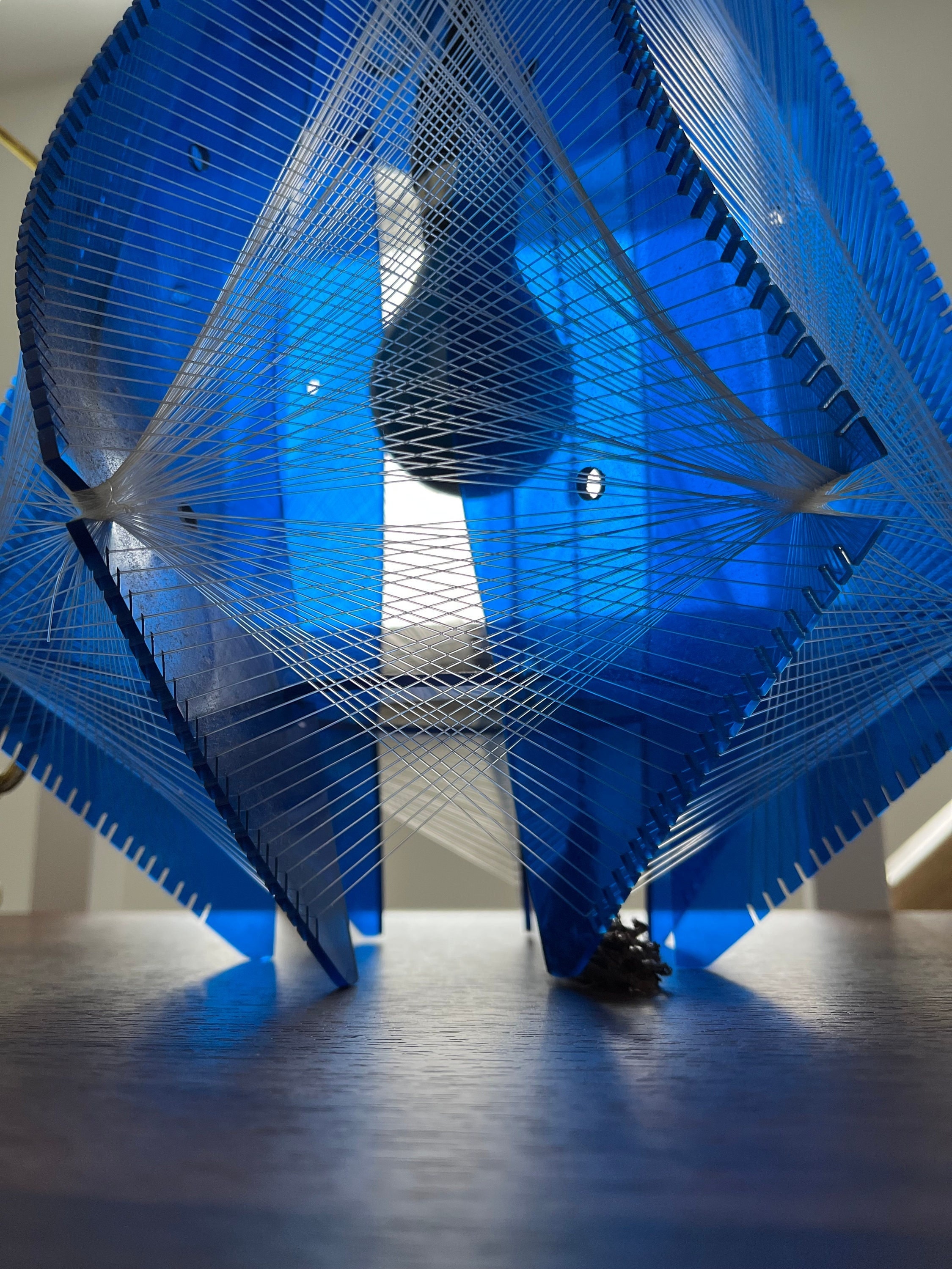 Rare SWAG Hanging Lucite String Art Lamp by PAUL SECON for Sompex Mid ...