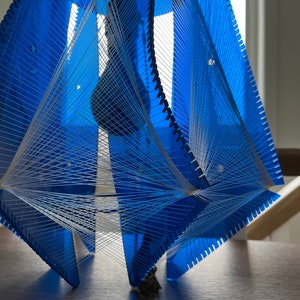 Rare SWAG Hanging Lucite String Art Lamp by PAUL SECON for Sompex Mid ...