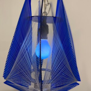 Rare SWAG Hanging Lucite String Art Lamp by PAUL SECON for - Etsy