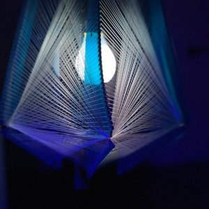 Rare SWAG Hanging Lucite String Art Lamp by PAUL SECON for Sompex Mid ...