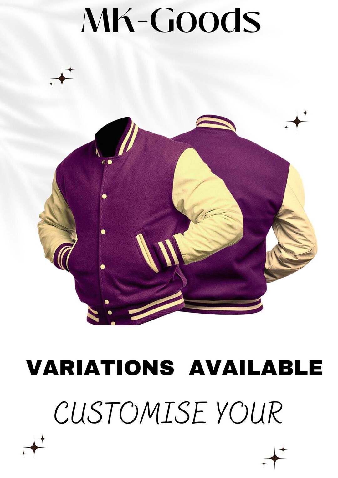 Purple Cream | Varsity Jacket | Bomber Jacket | Baseball Jacket ...