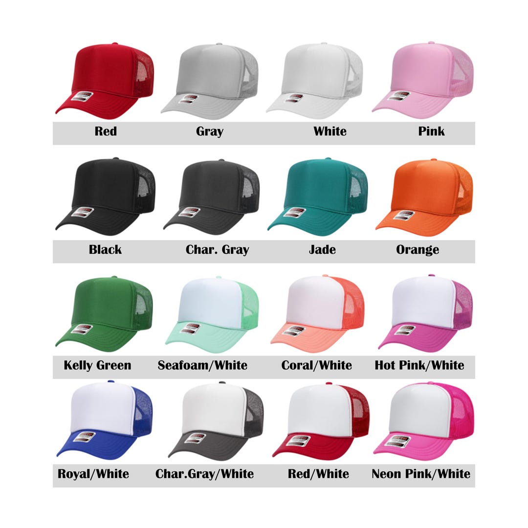 YOUTH Blank Otto Hats, High Profile Foam Otto Hats, Trucker Hat, Otto ...