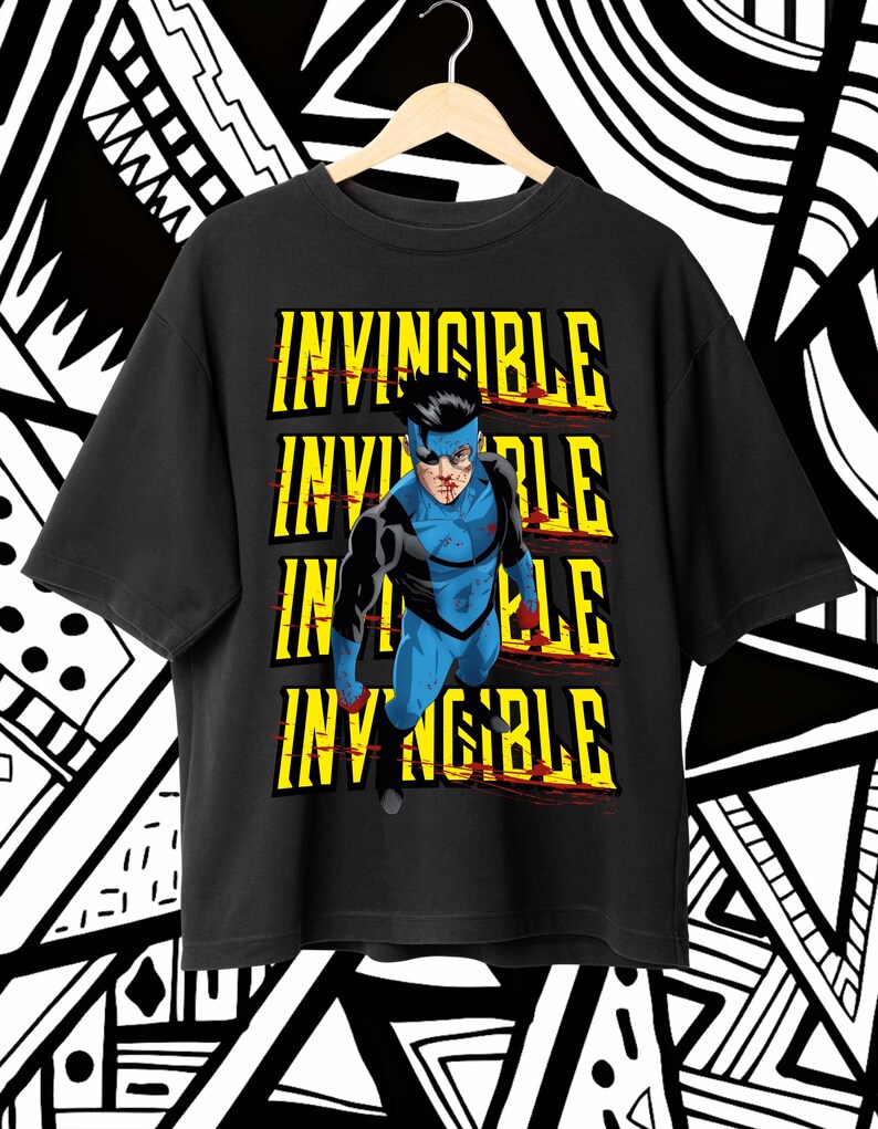 Invincible PNG Design Pack, Retro Superhero, Instant Download and Ready ...