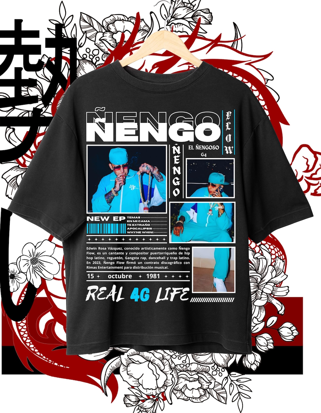 Ñengo Flow T-shirt Design, Instant Download and Ready to Print, Ñengo ...