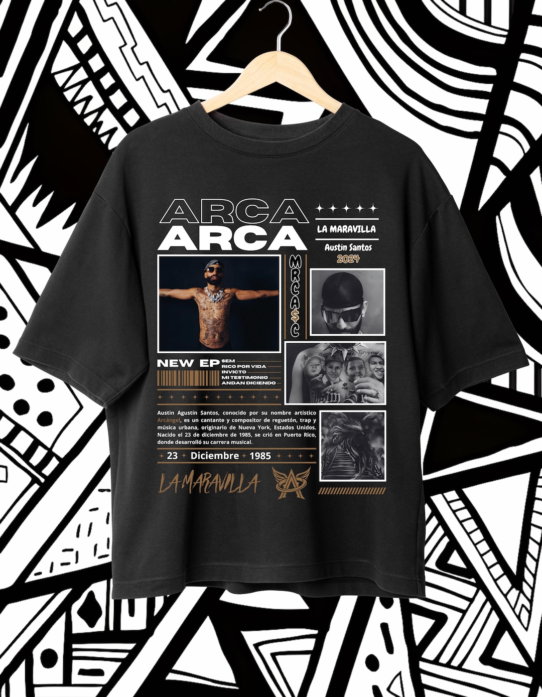 Arcángel T-shirt Design, Instant Download and Ready to Print, ARCA 2024 ...