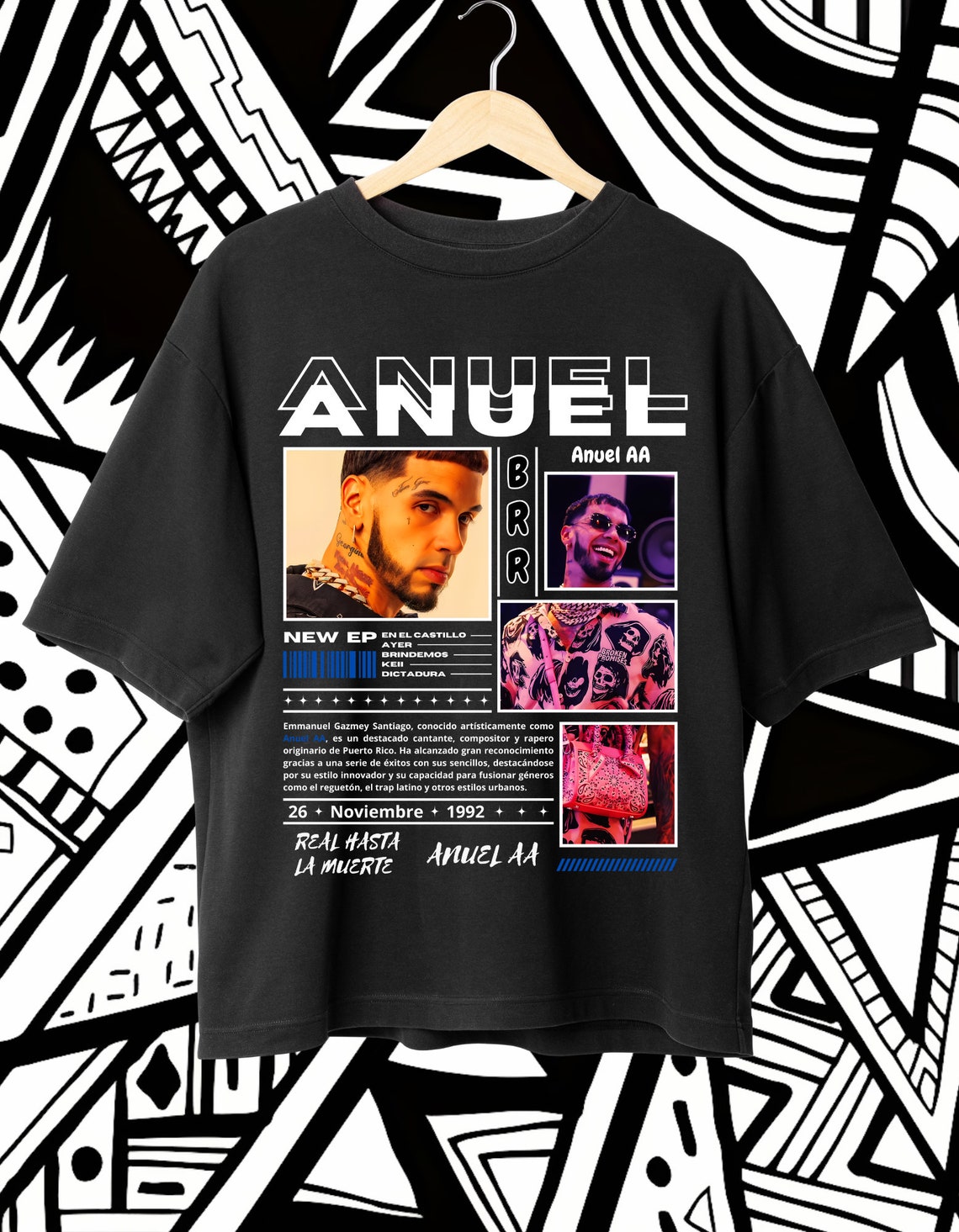 Anuel AA T-shirt Design PNG, Ready to Print, Printable Design, Artist ...