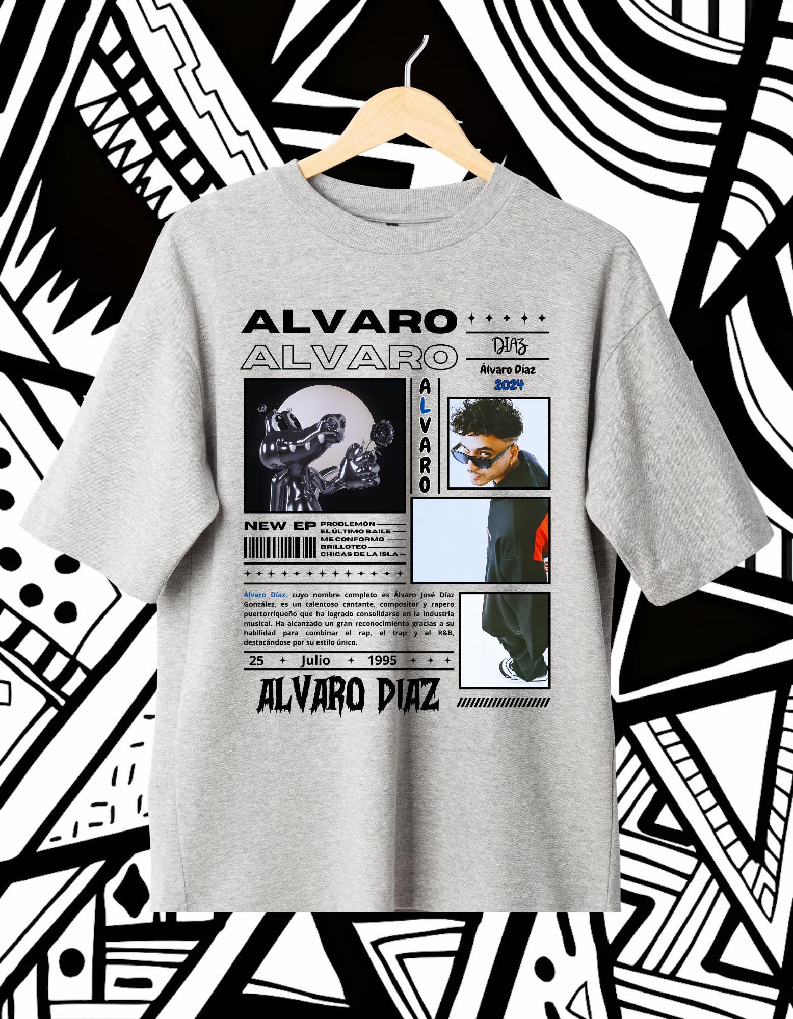 Alvaro Diaz T-shirt Design, Ready to Print, Alvaro Diaz Png, Hip-hop ...
