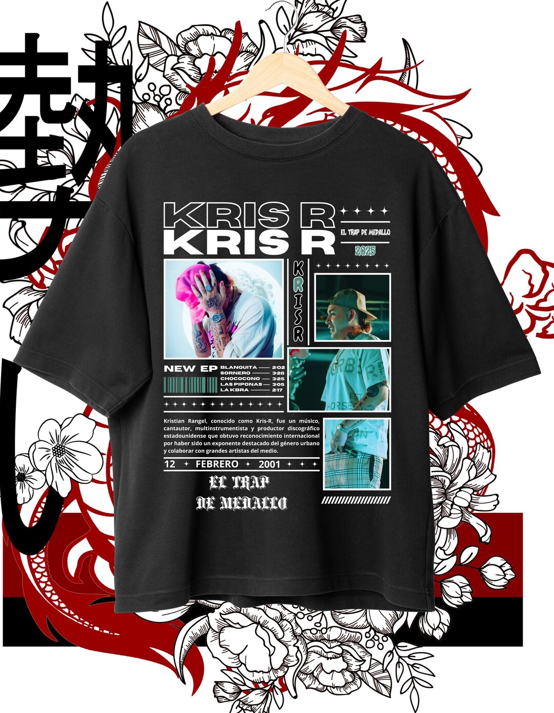 Diseño de camiseta de Kris-R, Camiseta PNG, Regreso al Trap Tour, Kris ...