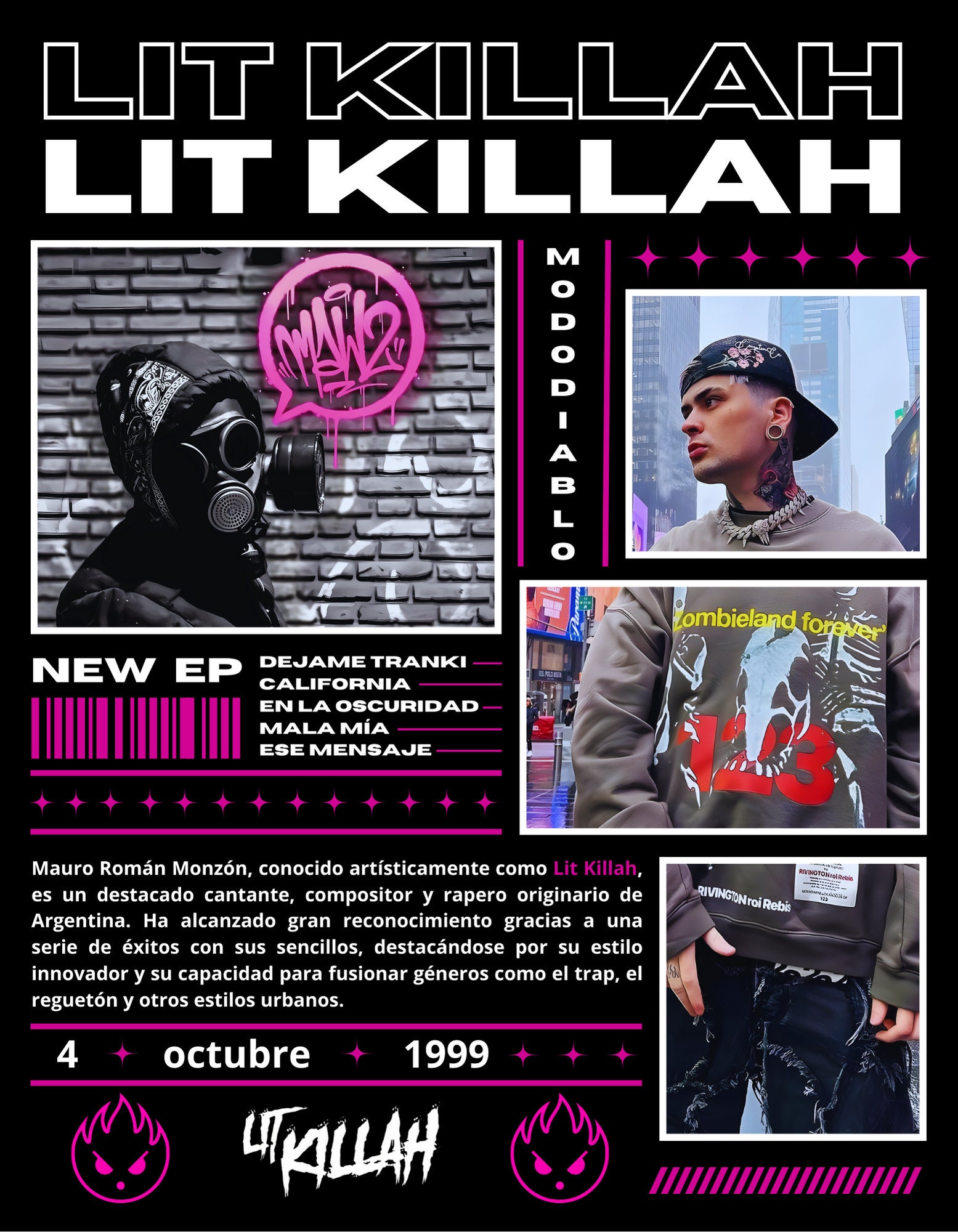 Diseño de camiseta de Lit Killah, PNG digital estilo retro, vintage de ...