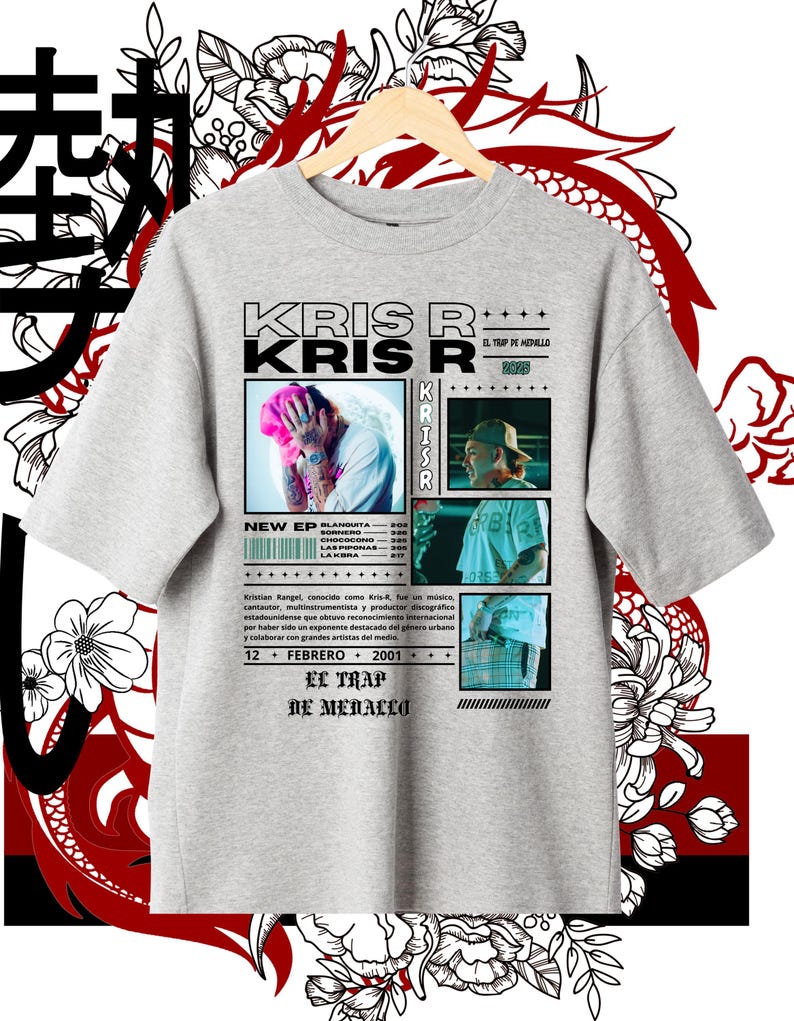 Diseño de camiseta de Kris-R, Camiseta PNG, Regreso al Trap Tour, Kris ...