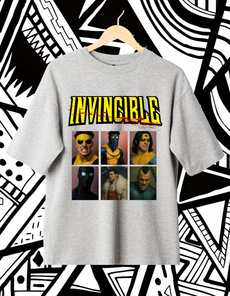 Invincible PNG Design Pack, Retro Superhero, Instant Download and Ready ...