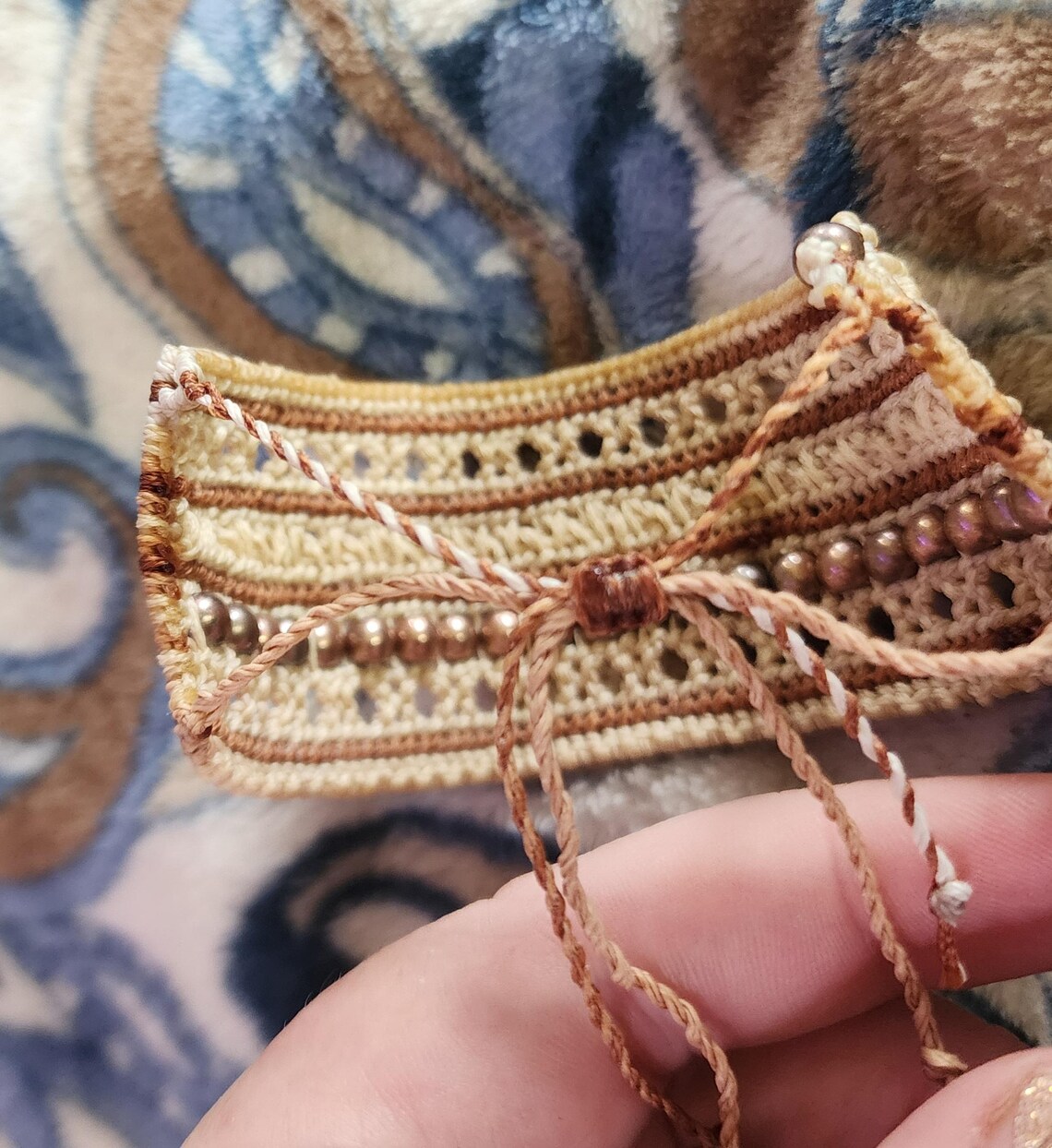 Threaded Elegance: the Micro Macramé Bracer Bracelet - Etsy