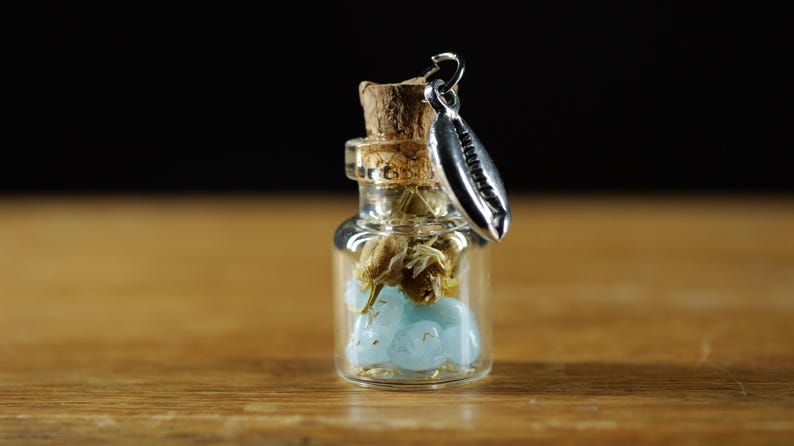 Handcrafted Mini Potion Bottles | Crystal and Herb-filled Apothecary ...