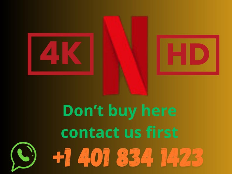 Netflix Account 12 Months 4K Subscription 1 Year Warranty - Etsy