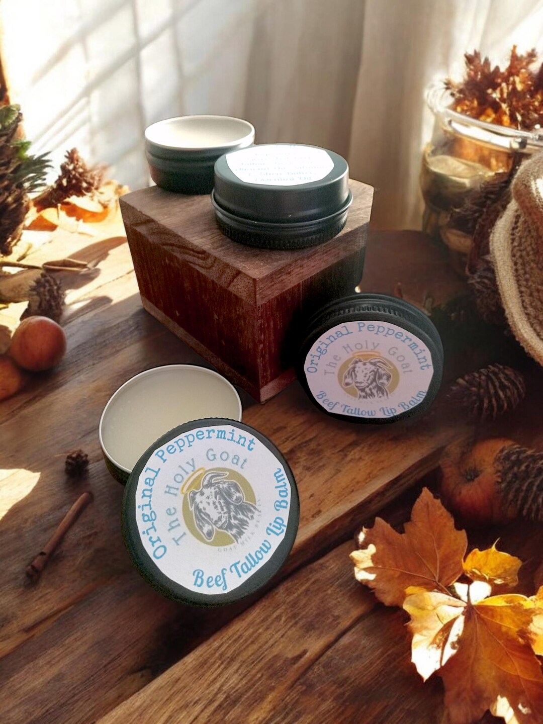 Peppermint Beef Tallow Lip Balm - Fall Edition - Etsy