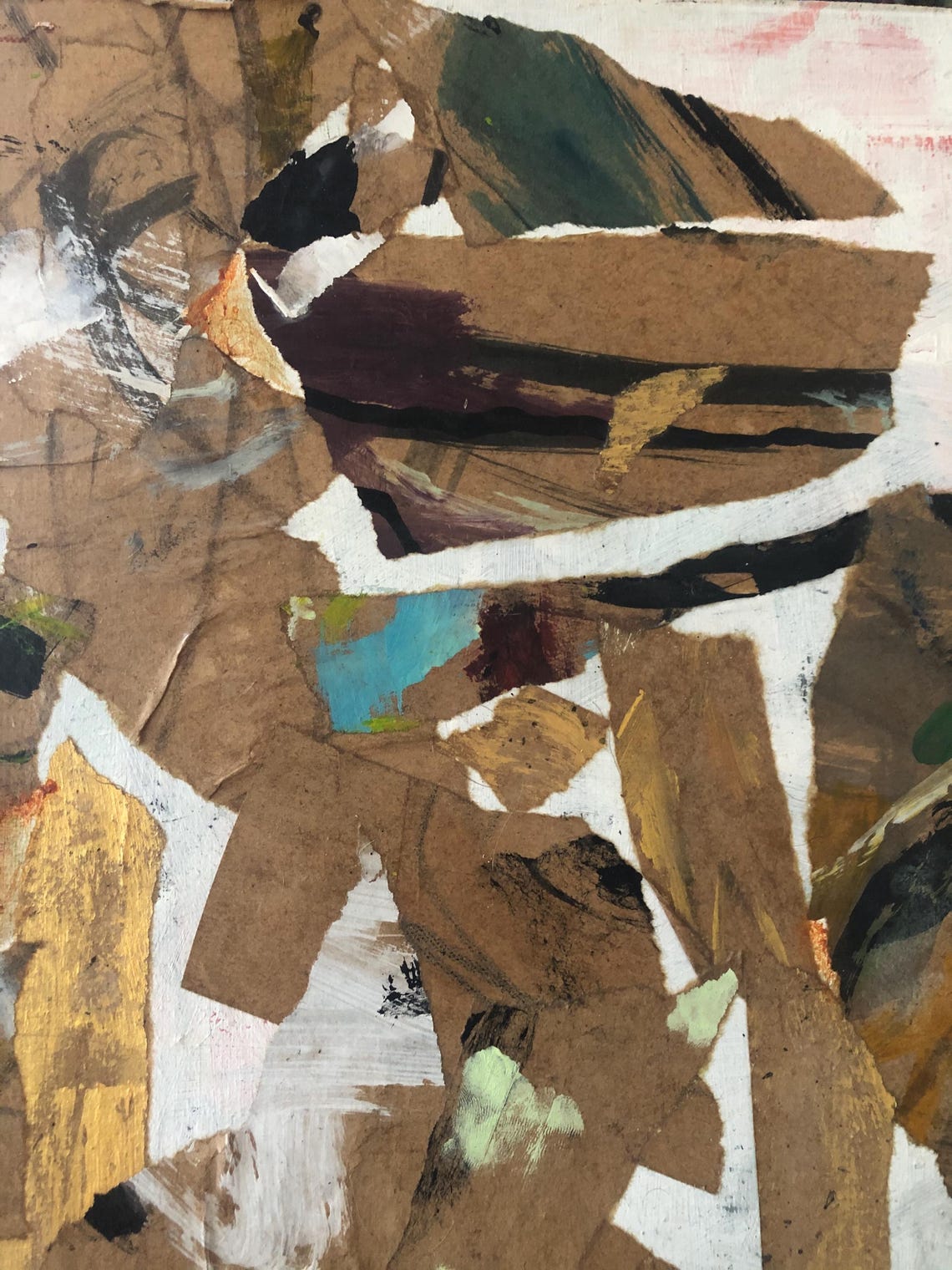 Torn Paper Abstract Collage - One of a Kind - Dada Art - Etsy