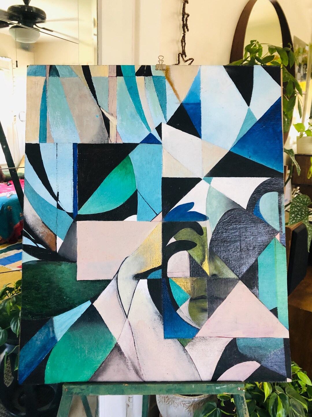 Cubist Acrylic Painting: Physics Inspired Abstract Art - Etsy