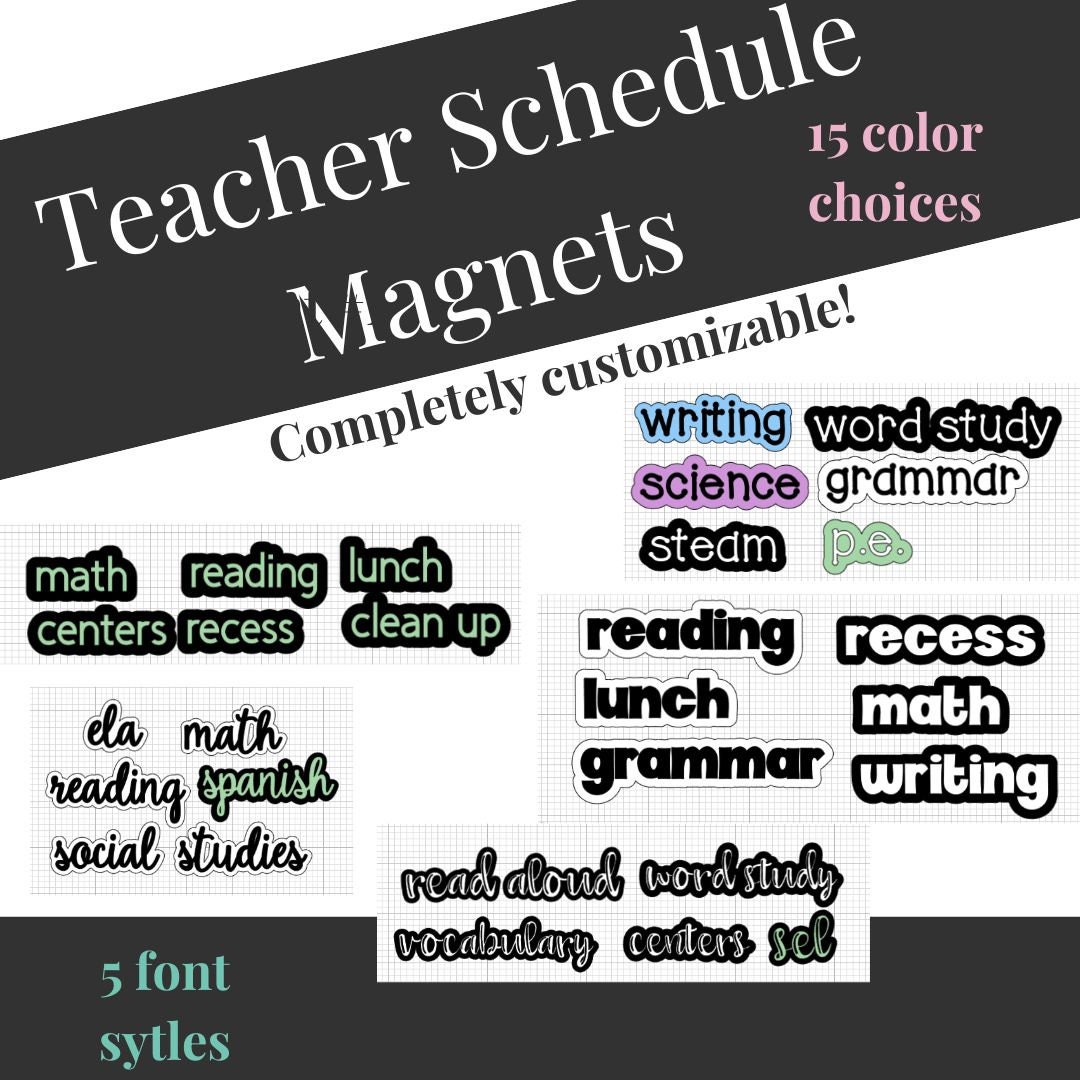 Classroom Schedule Magnets - Etsy