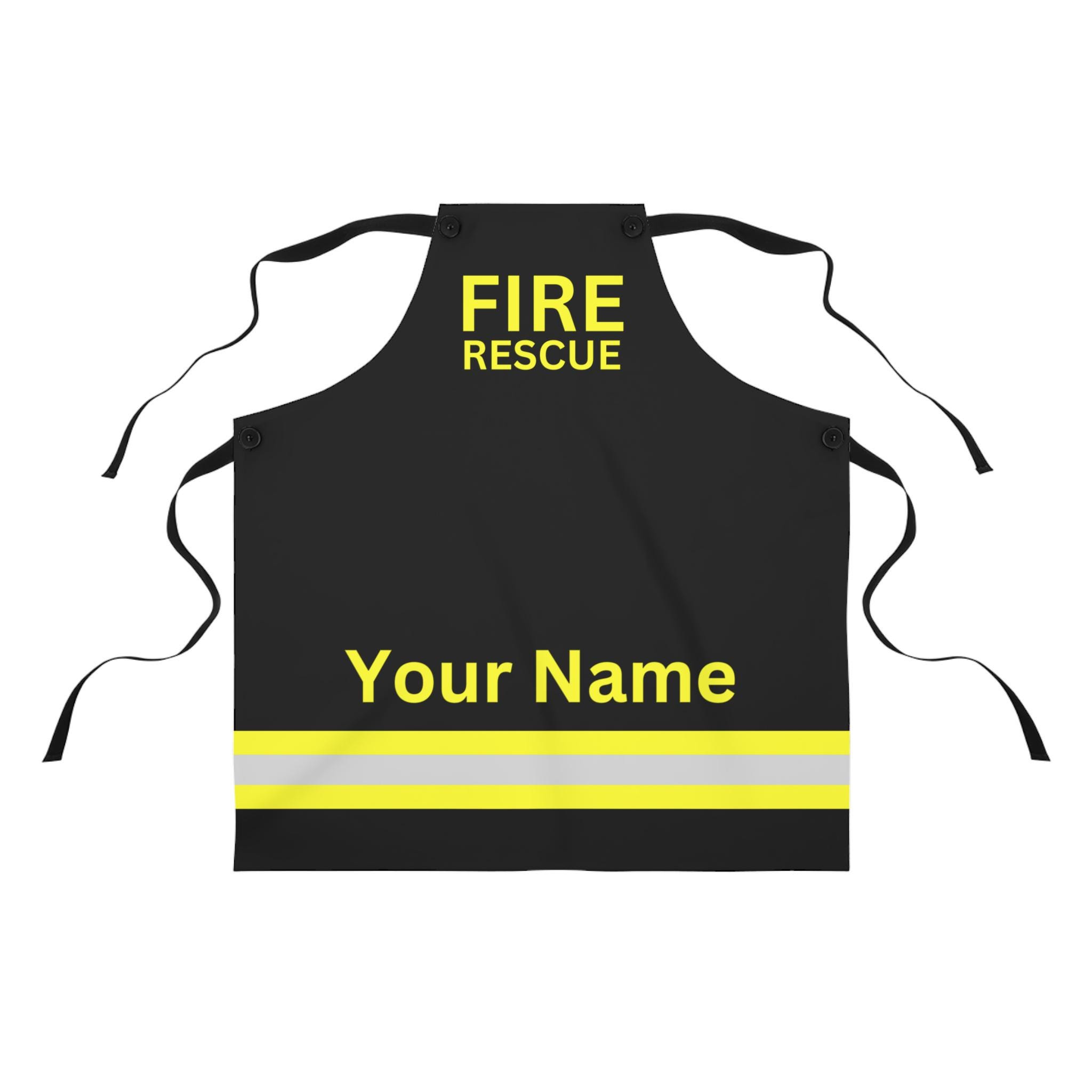Firefighter Apron, Fire Rescue Personalized Cooking Gear, Firefighter ...