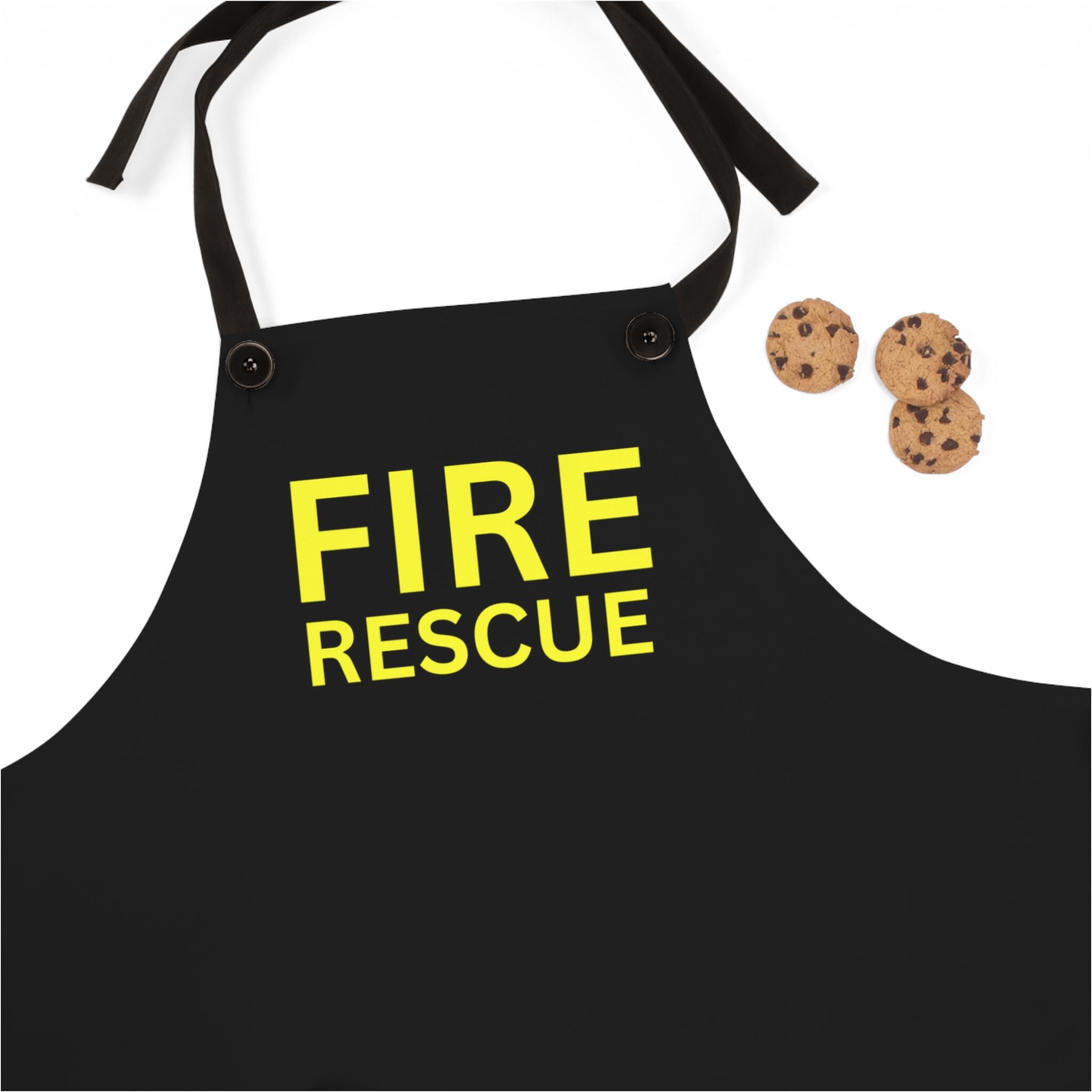 Firefighter Apron, Fire Rescue Personalized Cooking Gear, Firefighter ...