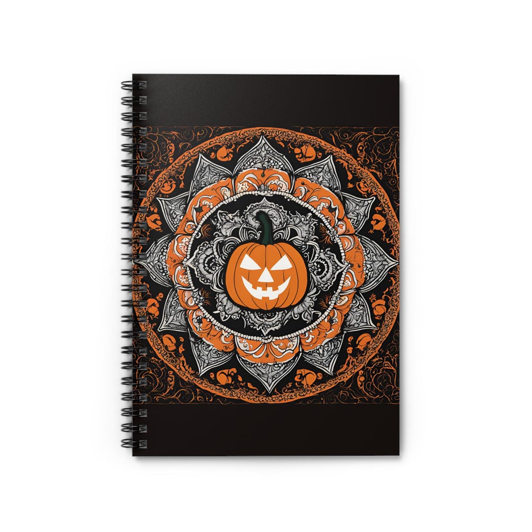 Halloween Jack O Lantern Spiral Notebook - Ruled Line, Halloween ...