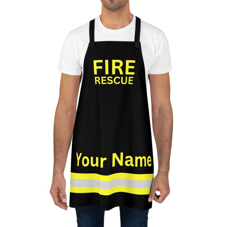 Firefighter Apron, Fire Rescue Personalized Cooking Gear, Firefighter ...