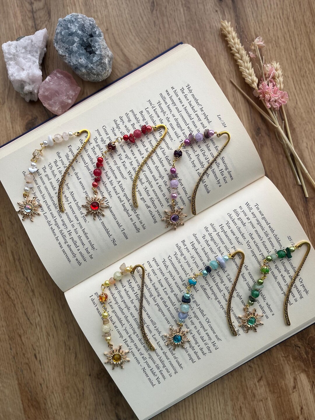 Handmade Sun Beaded Bookmarks, Celestial Whimsigoth Bookmark, Witchy ...