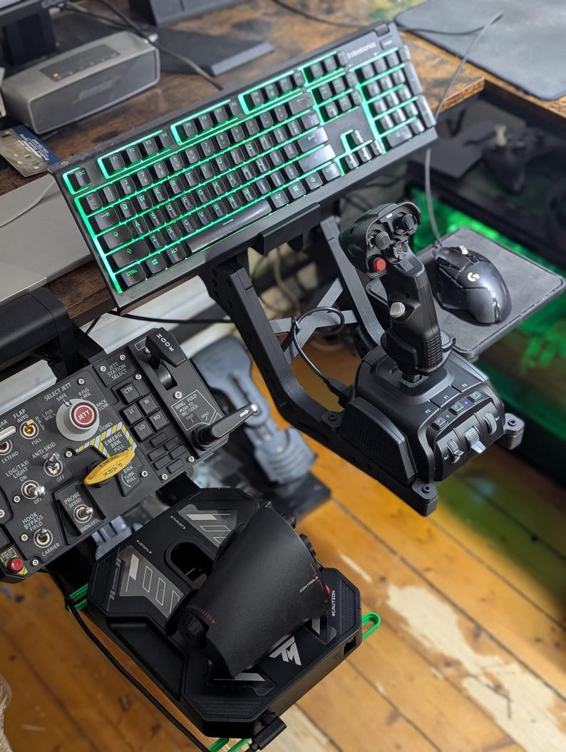 Fold Away HOTAS Mount – Under Desk Flight Stick for VKB Gladiator ...