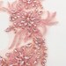 Pink Deluxe Rhinestone Applique, Crafted Florals Motif Bead Applique ...