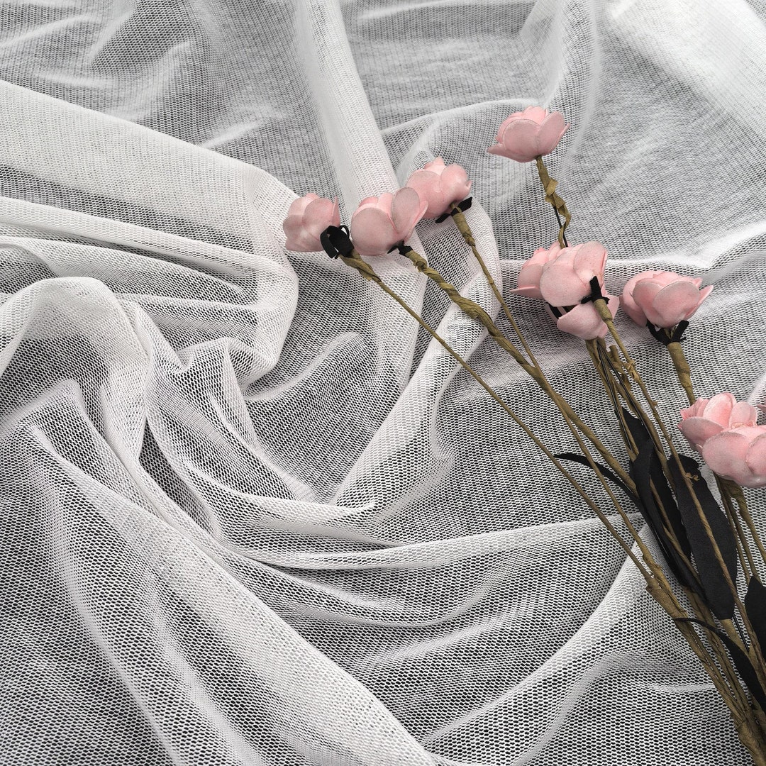 Small Circle Organic Cotton Mesh, 100%cotton Soft Mesh Lace, White ...