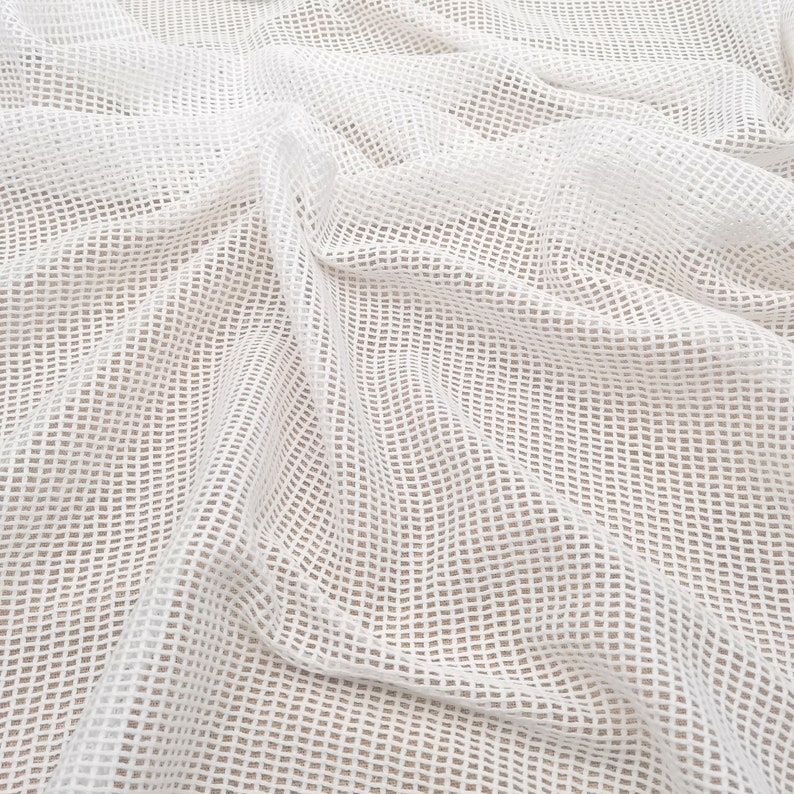 100%cotton Mesh Lace, Small Square Organic Cotton Lace, White Cotton ...