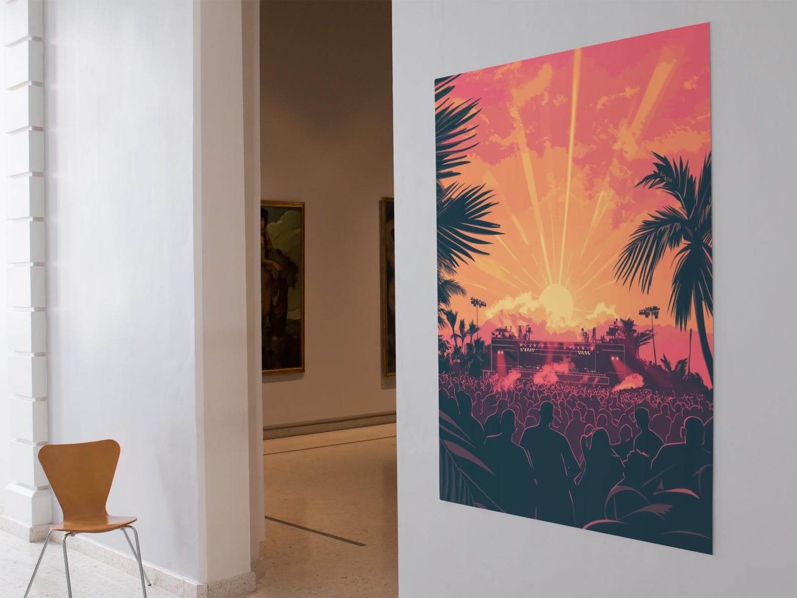 Sunset Concert Poster: Tropical Music Festival Wall Art - Etsy
