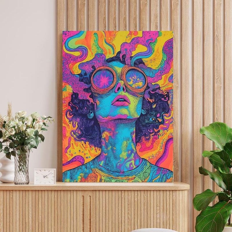 Trippy Canvas Art - Etsy