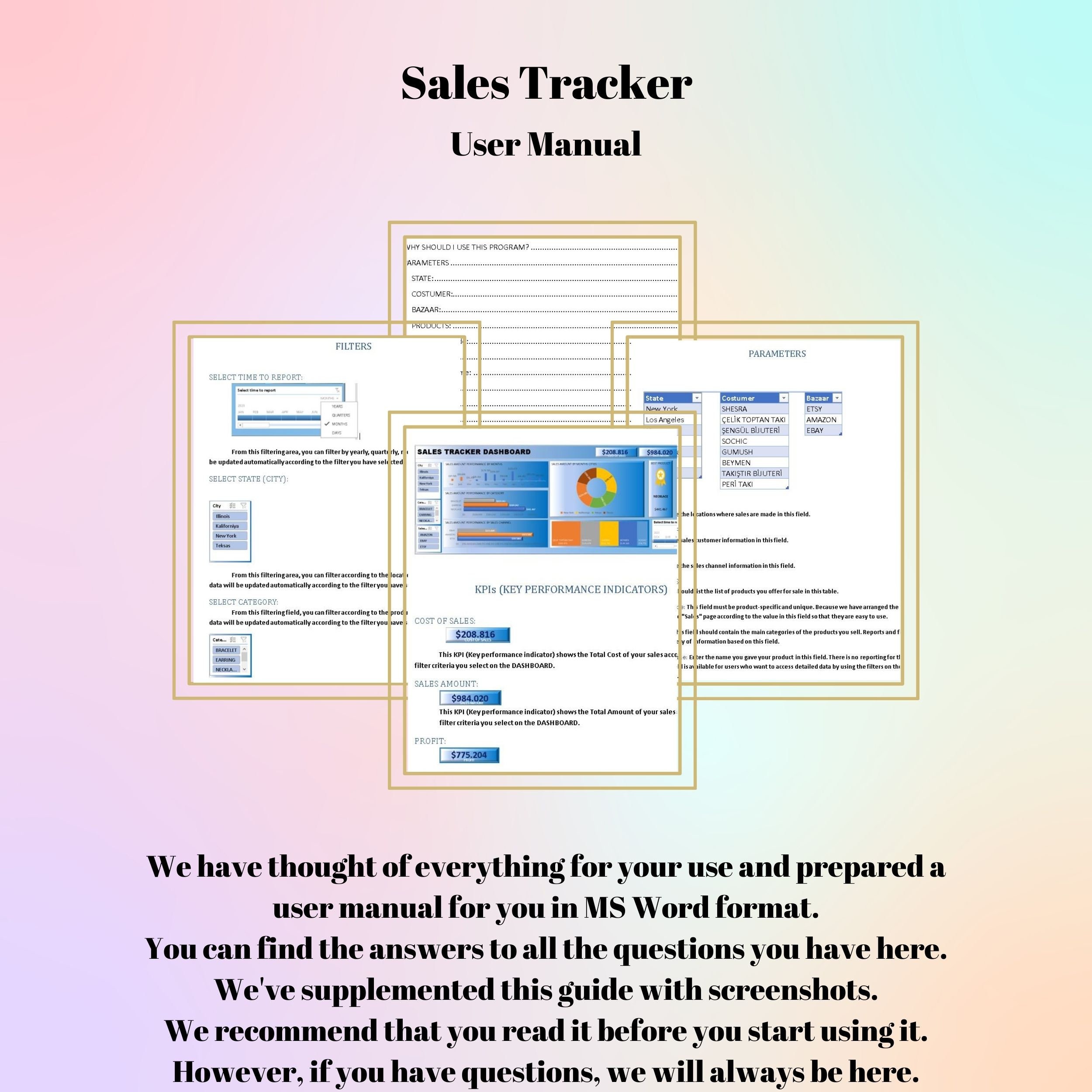 Business Sales Tracker | Excel Tracker | Sales Tracker Excel, Sales ...