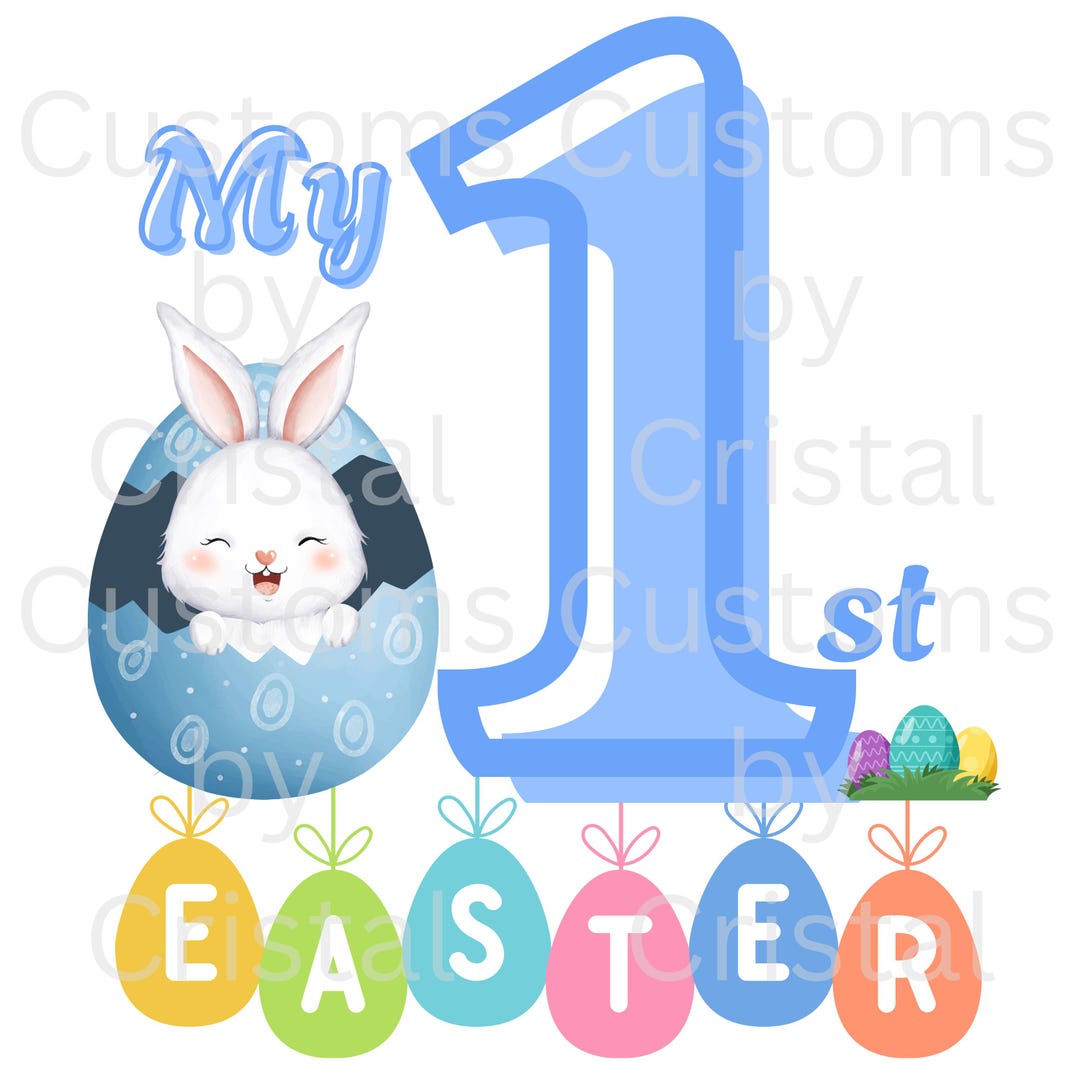 My 1st Easter, Boy 1st Easter, Png - Etsy