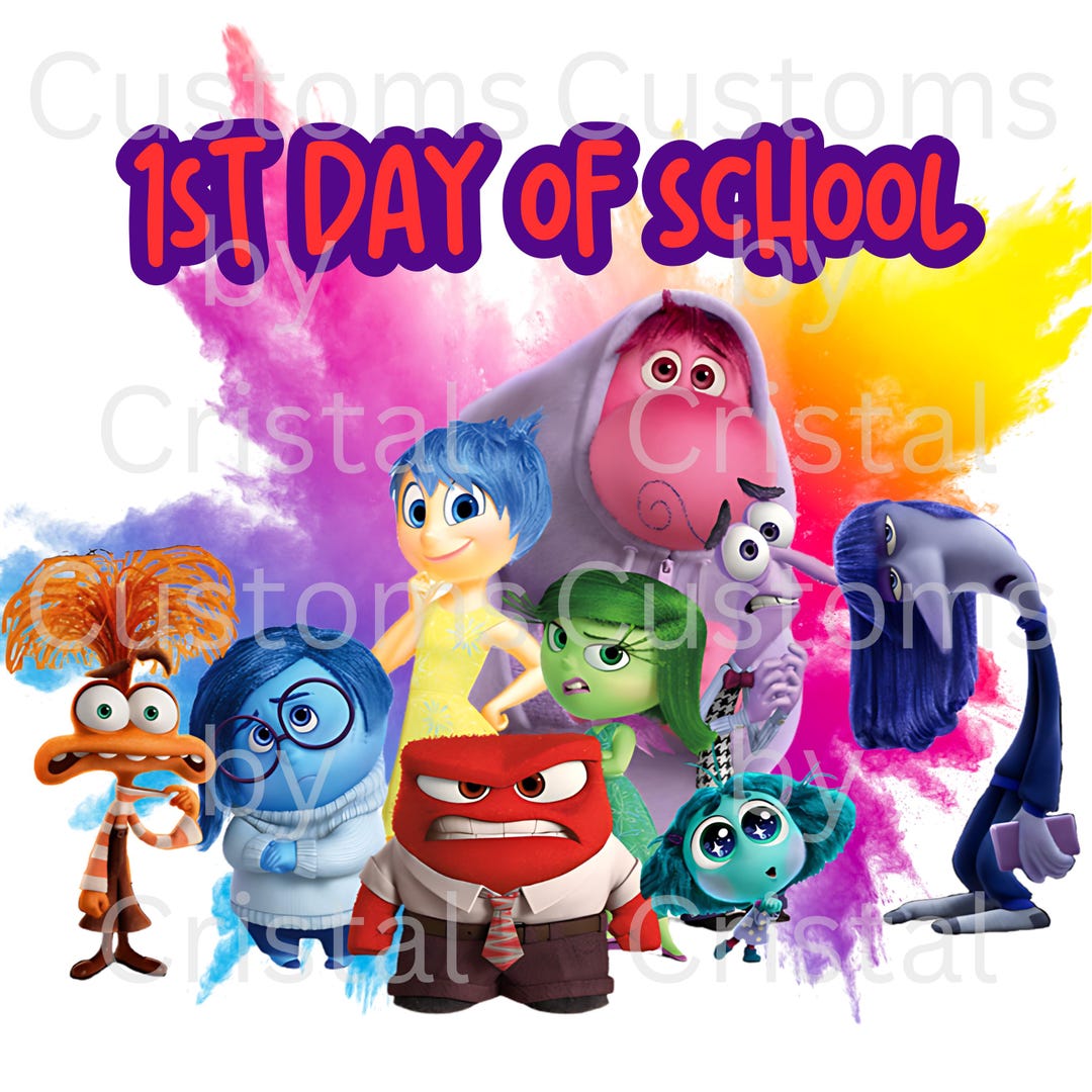 First Day of School, Inside Out 2, Png. - Etsy