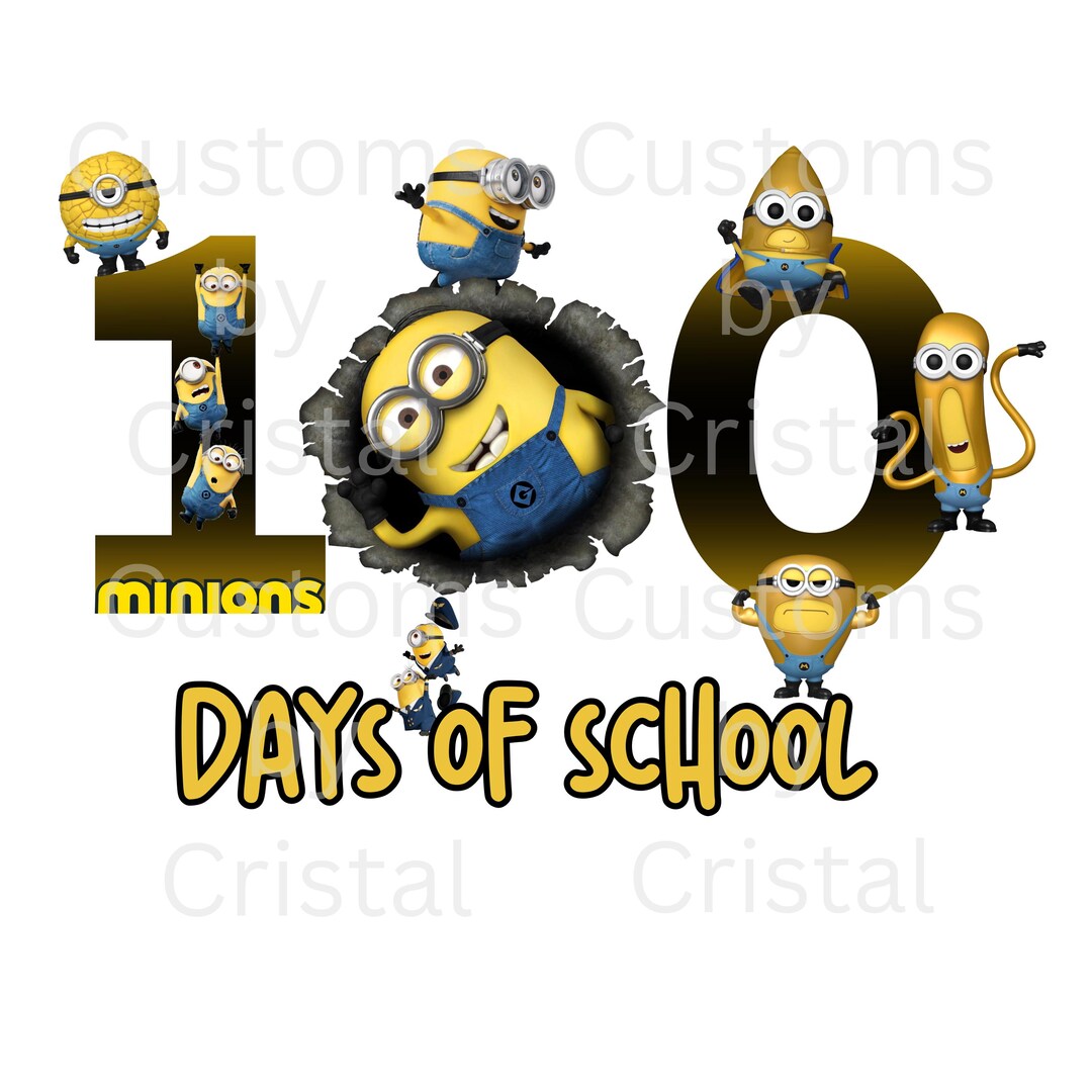 100 Days of School, Despicable Me 4, Despicable Me, Png. - Etsy