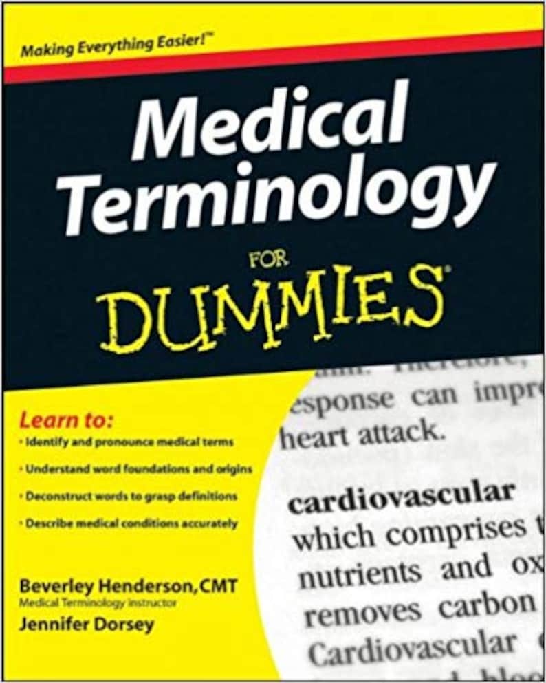 Medical Terminology for Dummies, 1st Edition - Etsy